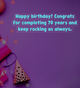 450+ Happy 70th Birthday: Cheers 70 Years - WishesBirthdays