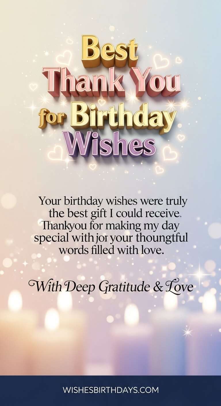 80 Thank You Message for Birthday Wishes: Short, Emotional & Unique ...