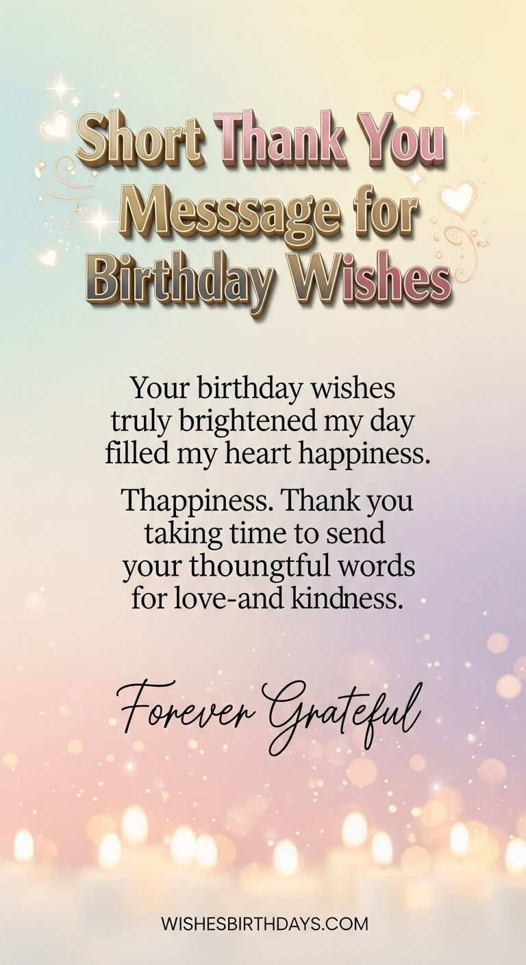 80 Thank You Message for Birthday Wishes: Short, Emotional & Unique ...